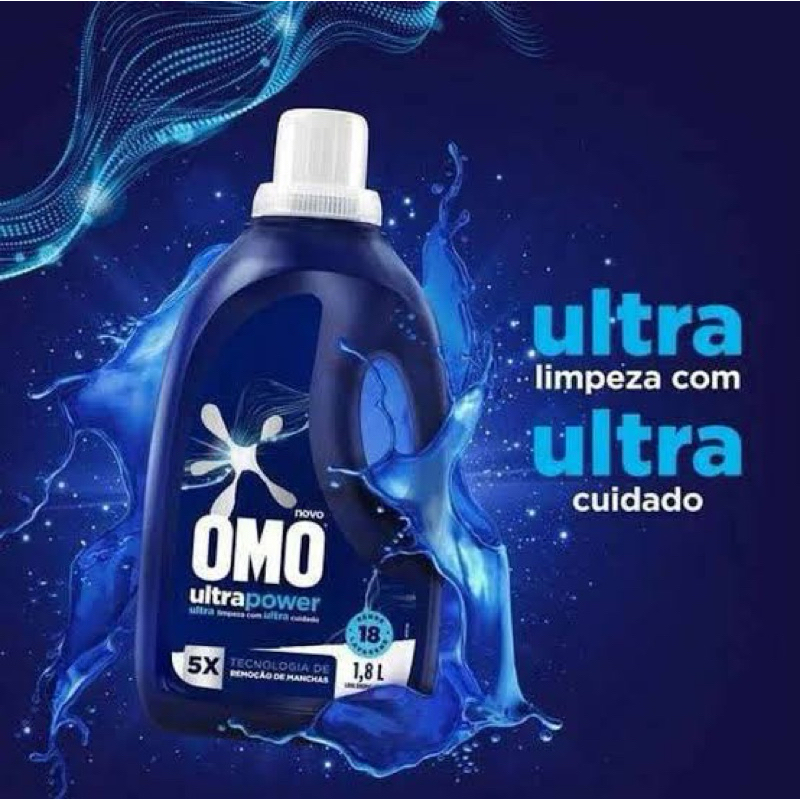 OMO Lava-Roupas Líquido Omo Ultra Power Frasco 1,8L | Shopee Brasil