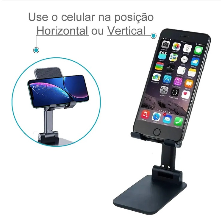 Suporte para Celular INOVA Altura e Inclinação Ajustável Posição ...