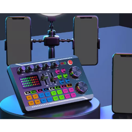 Podcast Equipment Bundle Placa De Som F998 Live 16 Bits - Escorrega o Preço