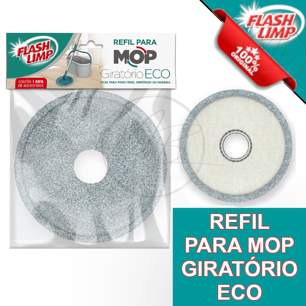 Refil Para Mop Giratório Eco - FlashLimp | Shopee Brasil