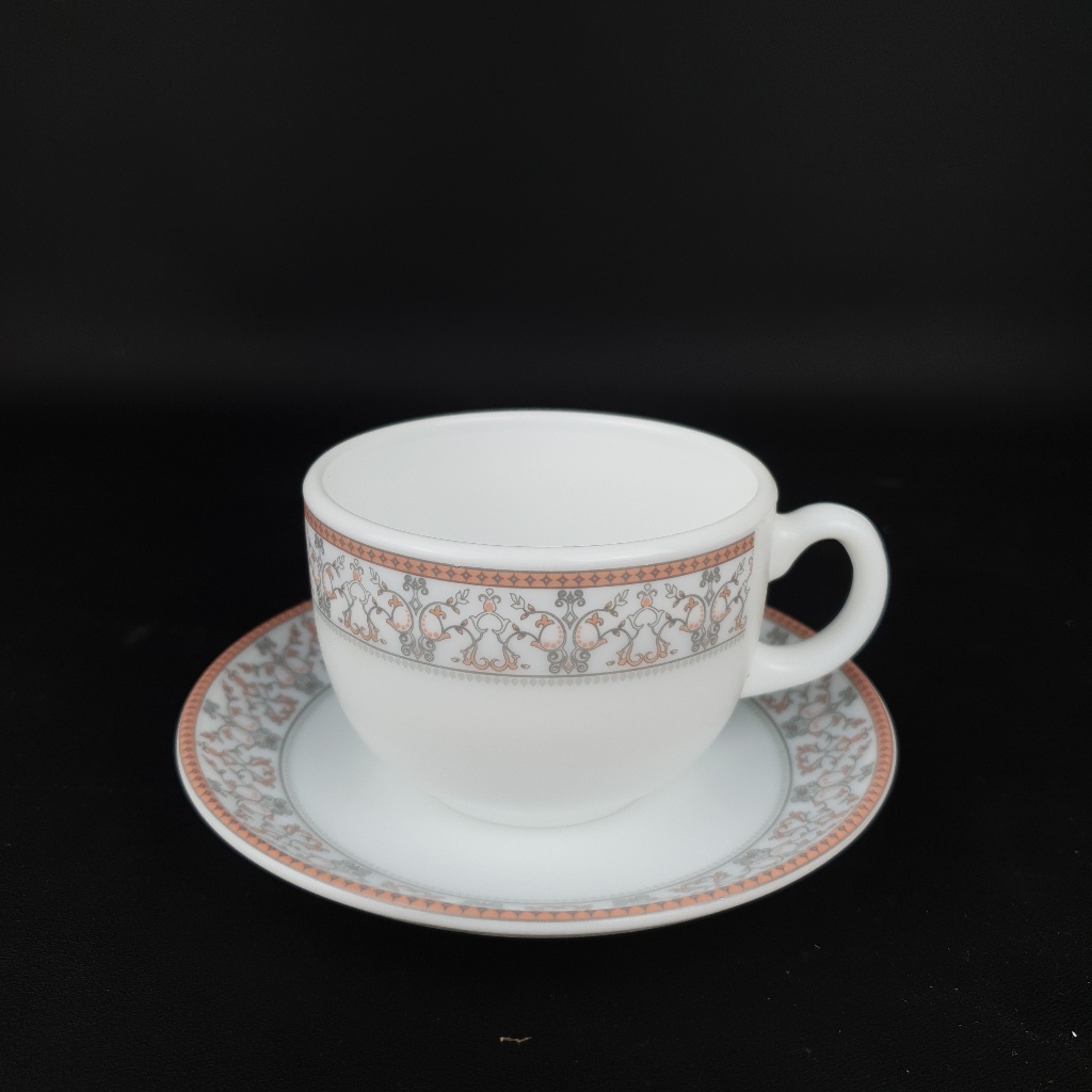 Conjunto de Xícaras com Pires Estampadas Sovrana 200ml Opaline C/ 6 Und | Shopee Brasil