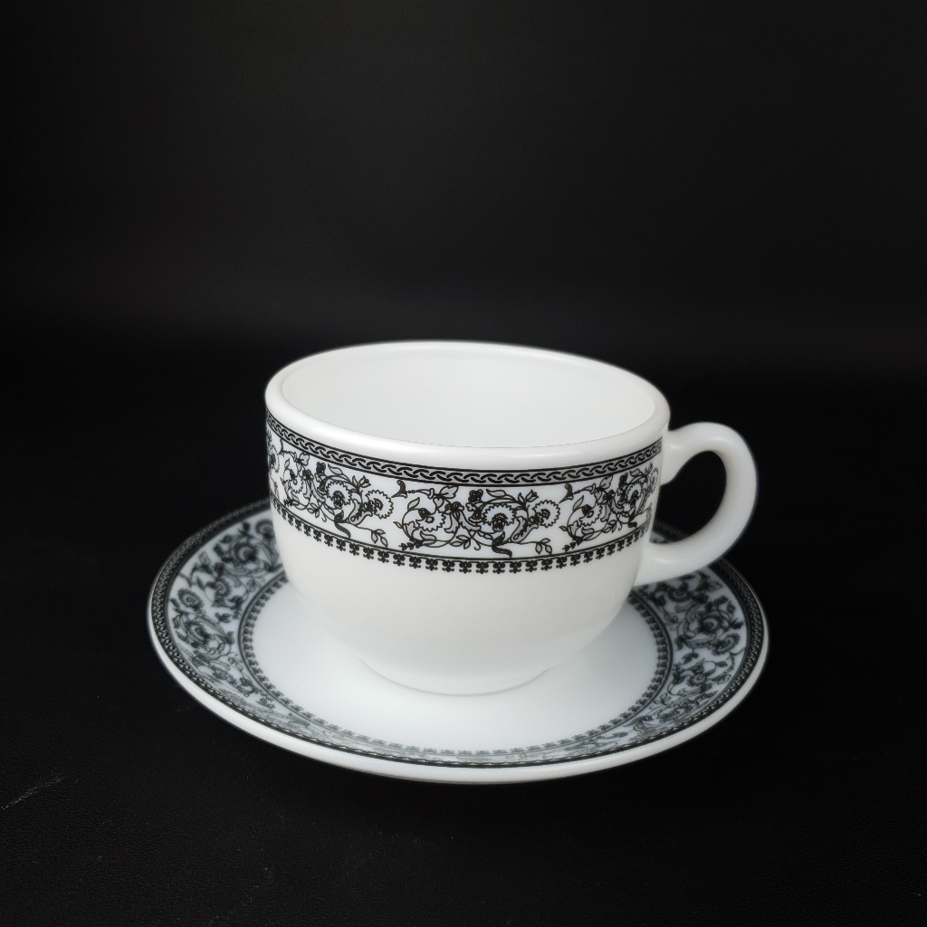 Conjunto de Xícaras com Pires Estampadas Sovrana 200ml Opaline C/ 6 Und | Shopee Brasil