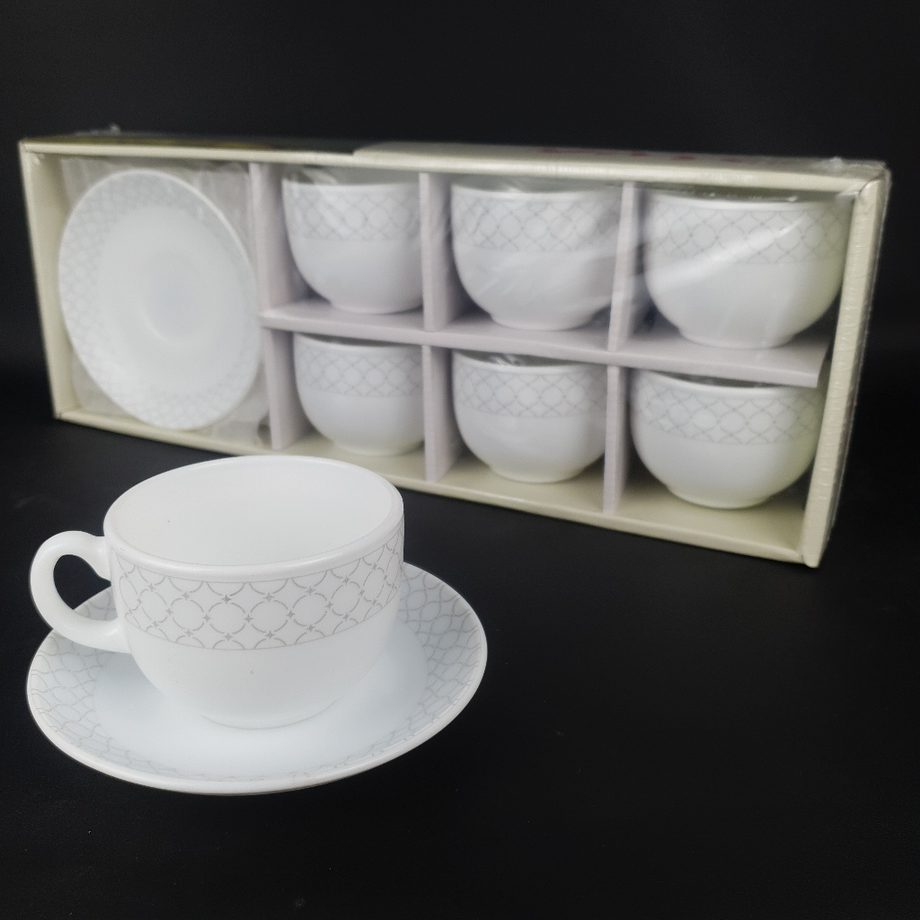 Conjunto de Xícaras Estampadas Velvet Opaline C/ 6 Und | Shopee Brasil