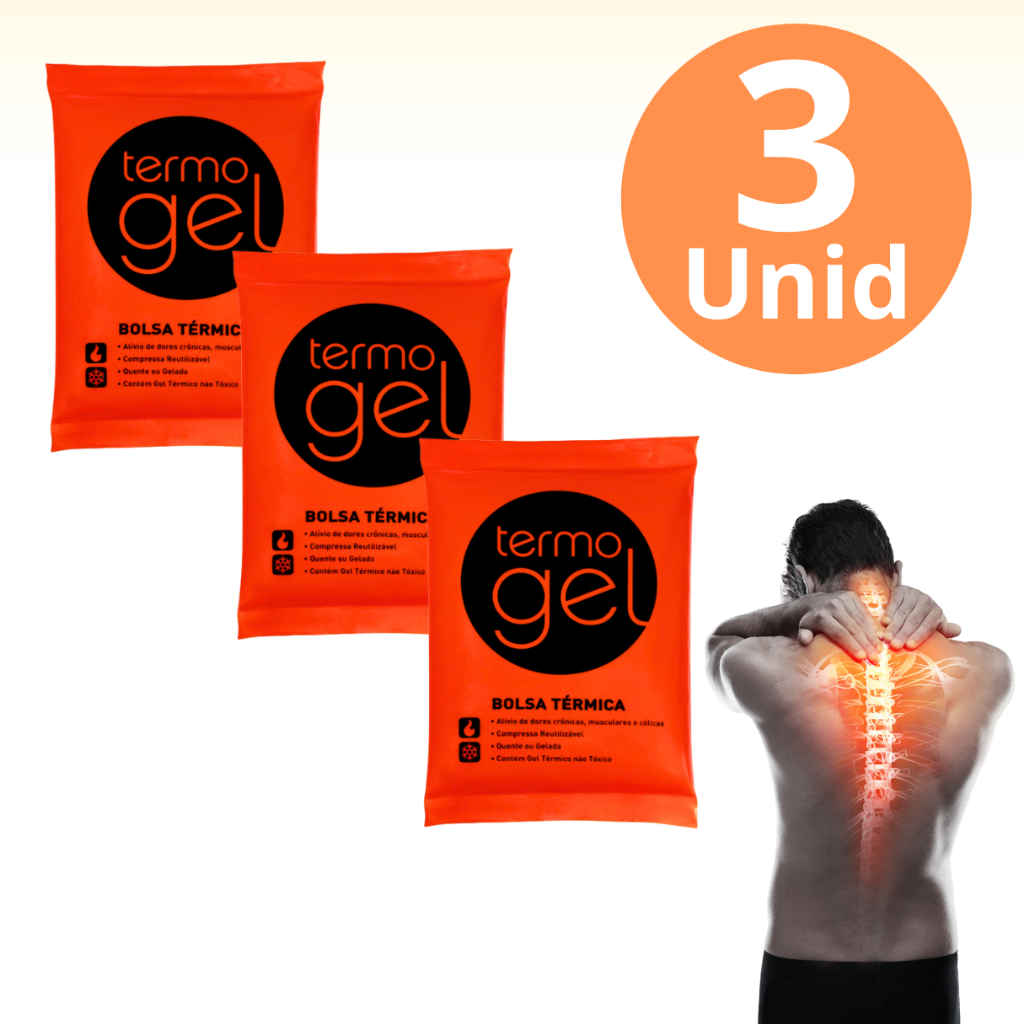 3 Unid Bolsa Gel 350 ml Para Compressa Gelo Quente Fria Dores Coluna ...