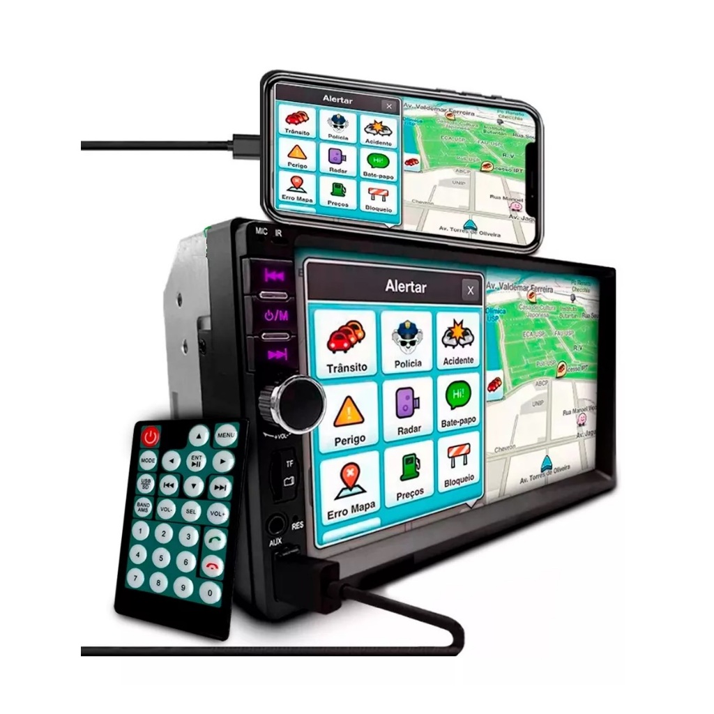 Central Multimídia Universal H-tech Mp5 Espelhamento Android e IOS Usb Bt Sd | Shopee Brasil