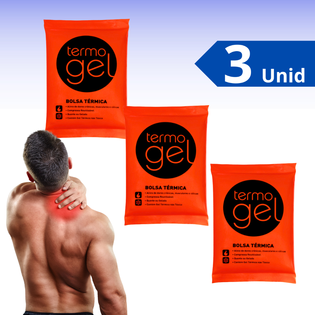 Bolsa Gel Termica Compressa Gelo Quente Fria 350 ml Termogel 3 Unid | Shopee Brasil