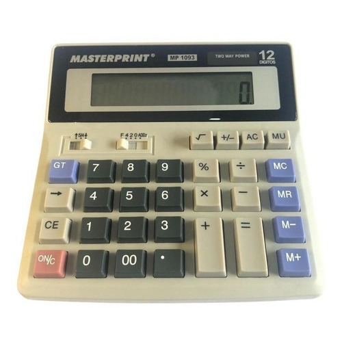 Calculadora Eletrônica Mp 1093 Masterprint 12 Dígitos | Shopee Brasil