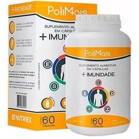 Polimais + Imunidade Vitaminas Cdzse C/60 Cápsulas Nutriex | Shopee Brasil