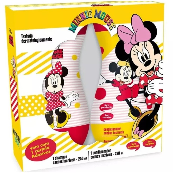 Kit Hora Do Banho Shampoo E Cond Cachos Minnie Mouse | Shopee Brasil