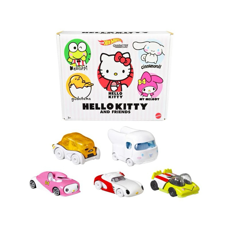 HOT WHEELS Hello Kitty Character Cars Pack | Shopee Brasil