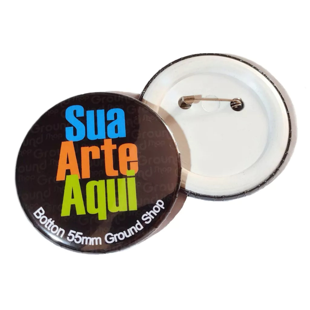 10 Botons Personalizados Grandes com sua Arte 5,5cm Bottons Button ...