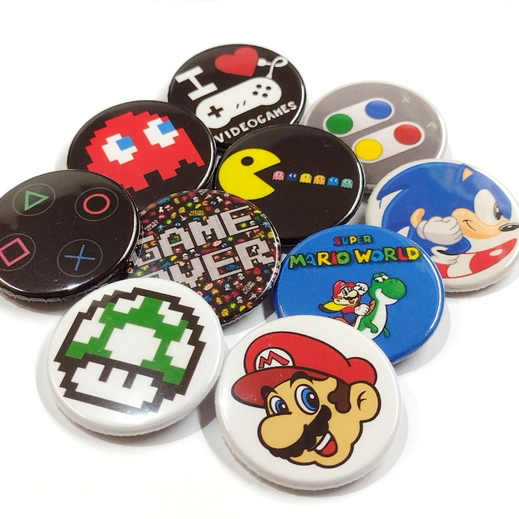 Bottons Games Antigos Boton Retrogame Videogame Jogos Button Tamanho 3 ...