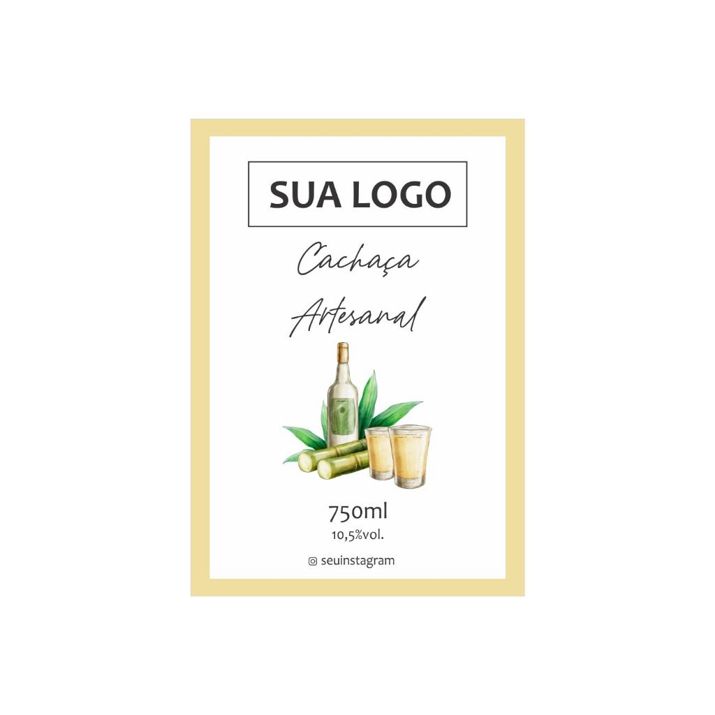Rótulo personalizado p/ Cachaça artesanal (50un) | Shopee Brasil