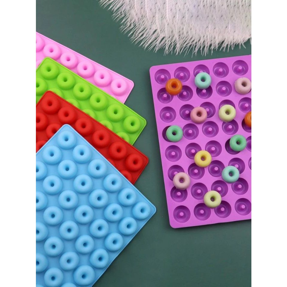 Forma de silicone rosquinha pequena / forminha rosquinhas, mini donuts ...