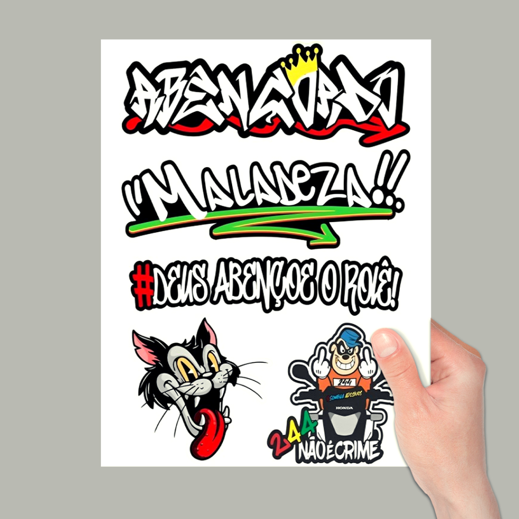 Cartela Adesivos 244 Grau Para Bike Carro Moto - CCT06 | Shopee Brasil