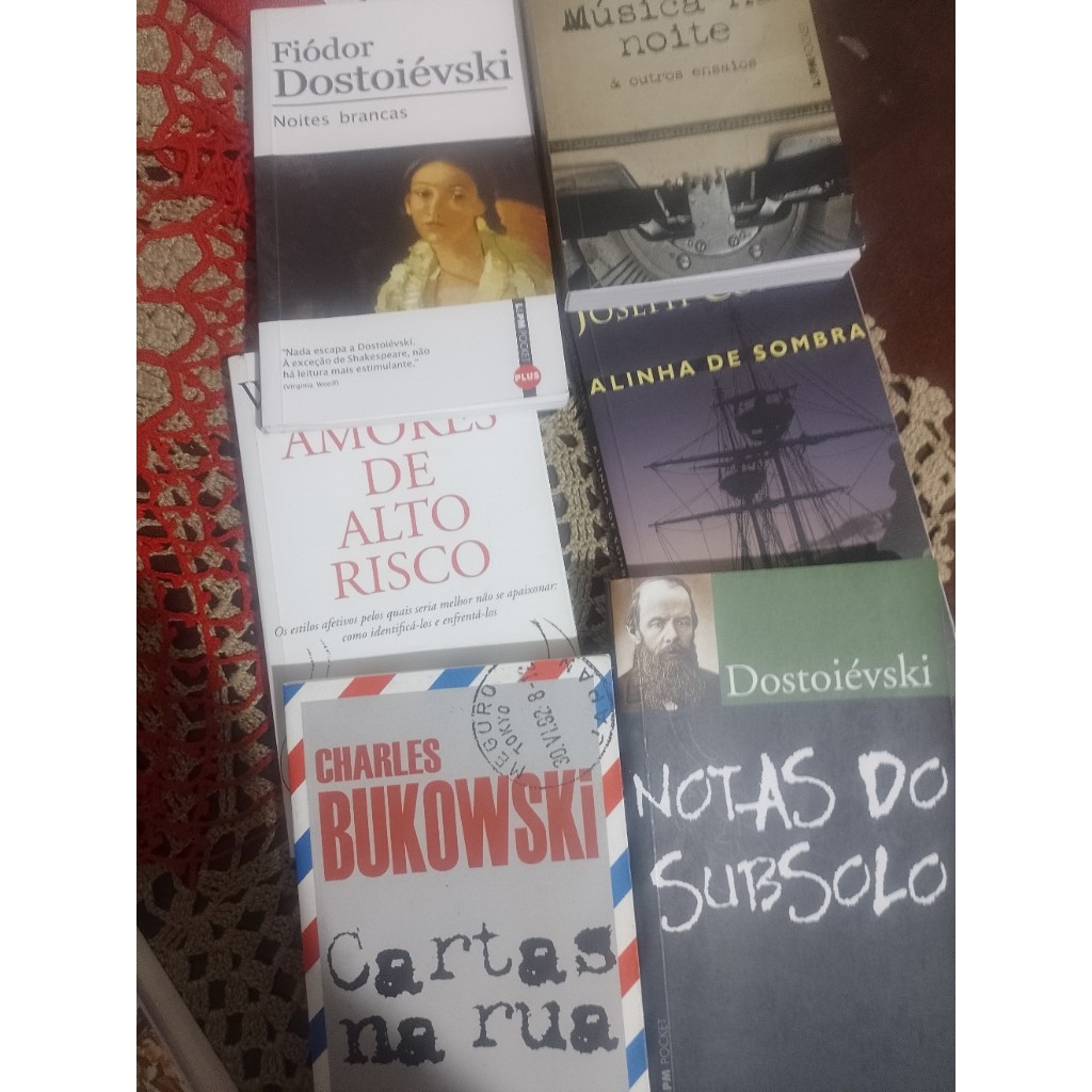 6 livros bolso, bukowski,,joseph conrad,aldous huxley,walter riso ...