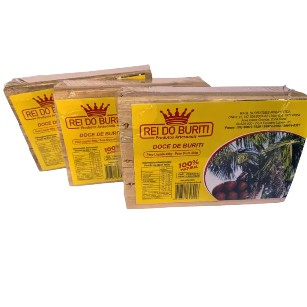 Doce de Buriti Rei do Buriti 3 Unidades | Shopee Brasil