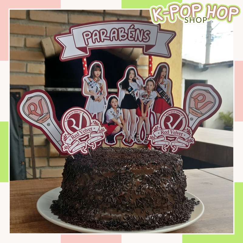 RED VELVET – TOPPER - TOPO DE BOLO - ANIVERSÁRIO - K-POP - KPOP ...