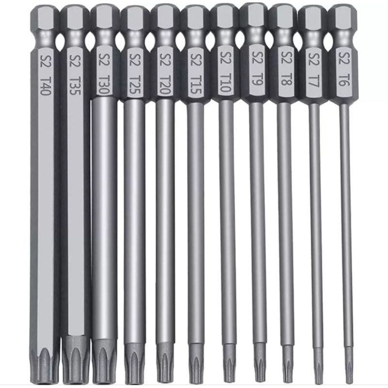 kit 11 chaves bits torx 100mm | Shopee Brasil