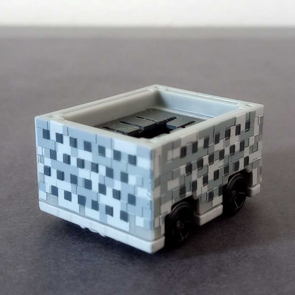 Hot Wheels Minecart Minecraft Cinza Screen Time 1:64 Loose | Shopee Brasil