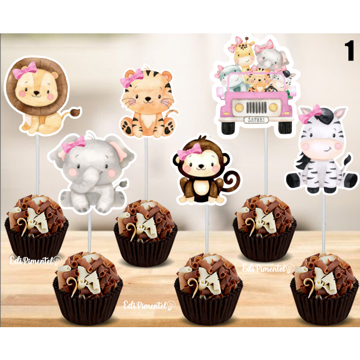 tags/toppers/ aplique Safari menino (5cm com ou sem palito) | Shopee Brasil