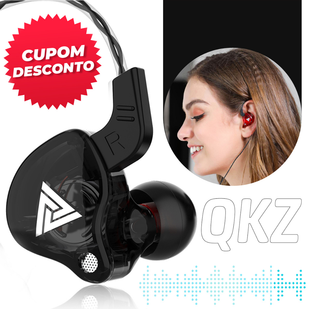 Fone de Ouvido Qkz Ak6 Original com Microfone + Case | Shopee Brasil