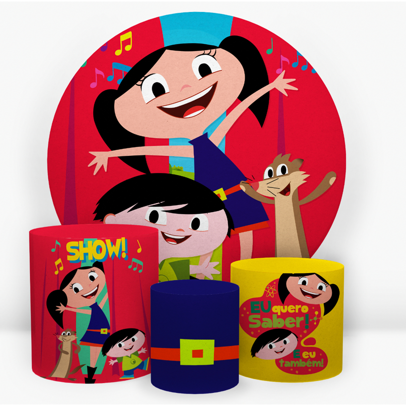 Kit Painel Redondo Com Capas De Cilindro Tema Show da Luna Licenciado ...