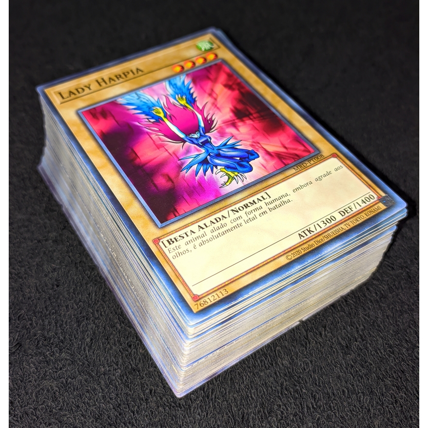 50 Cartas ORIGINAIS + Lady Harpia / Harpie - Yu-Gi-Oh - Lote (cartas em inglês e em português ...