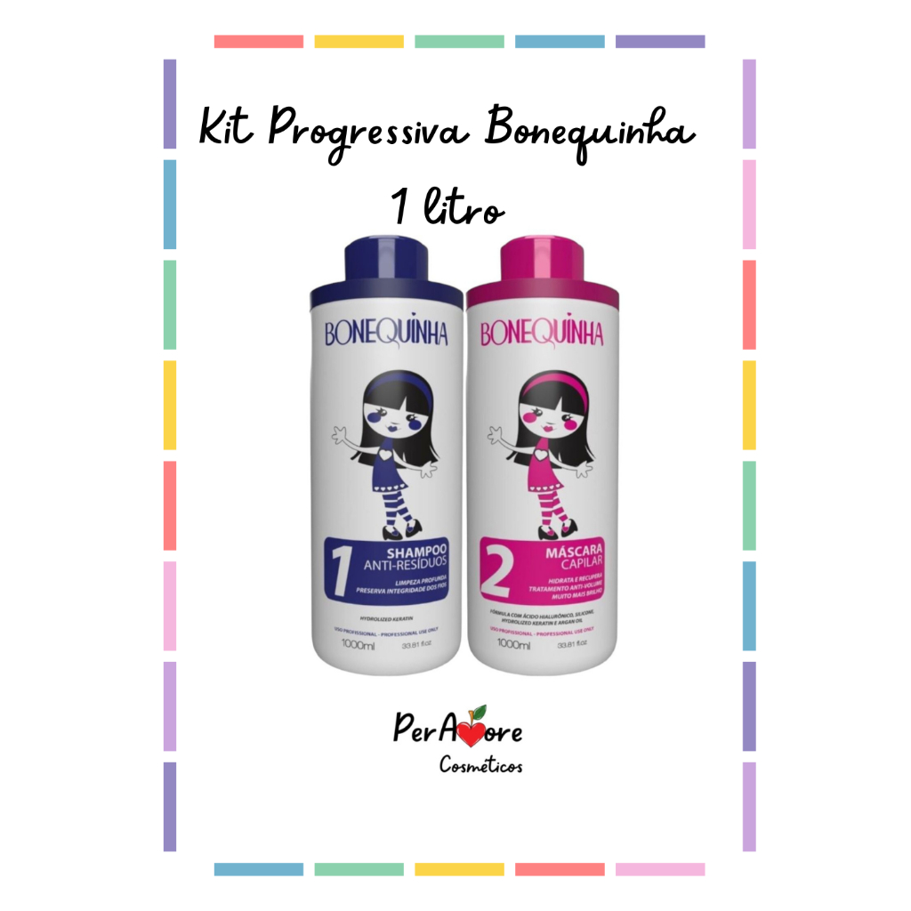 Kit Progressiva Bonequinha Escandalosa Original - Hidratação e Brilho ...