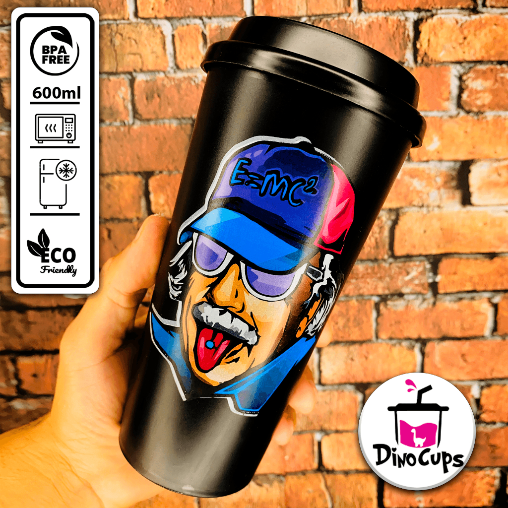 Copo Bucks Einstein Moderno Pop Preto 600ml AL4 | Shopee Brasil