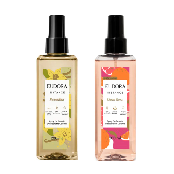 Body Splash Baunilha e Lima Rosa, Ameixa e Praliné Eudora | Shopee Brasil