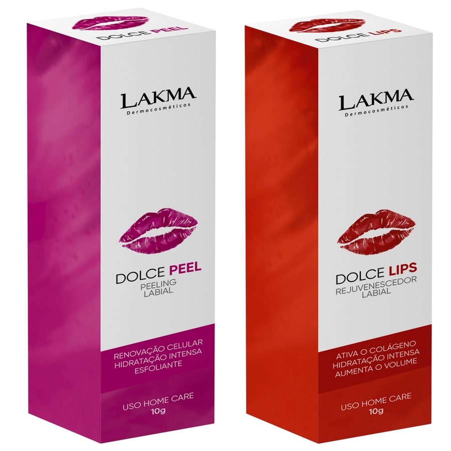 Lakma Dolce Lips 10g Rejuvenescedor Labial + Dolce Peel Peeling Labial ...