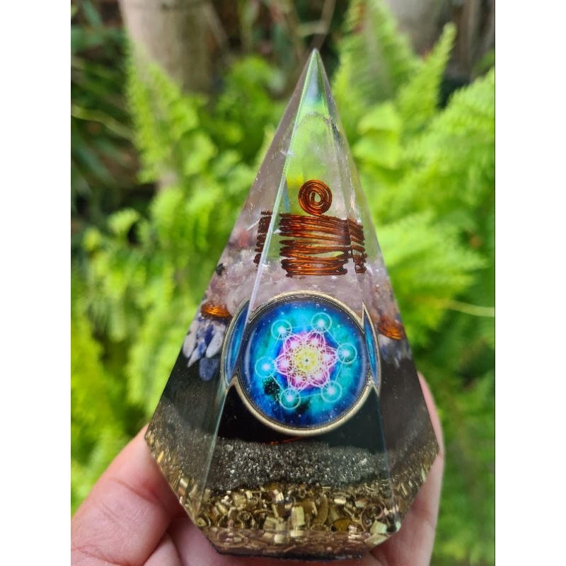 Orgonite Pirâmide Frequência Potencializada Metatron | Shopee Brasil