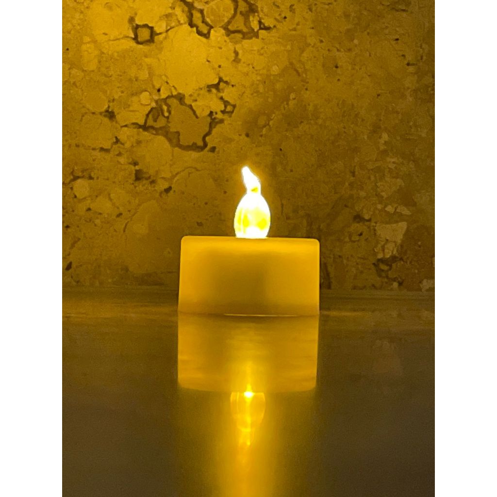Kit 12 Mini Velas Led Eletrônica Luz Amarela C/ Bateria Inclusa ...