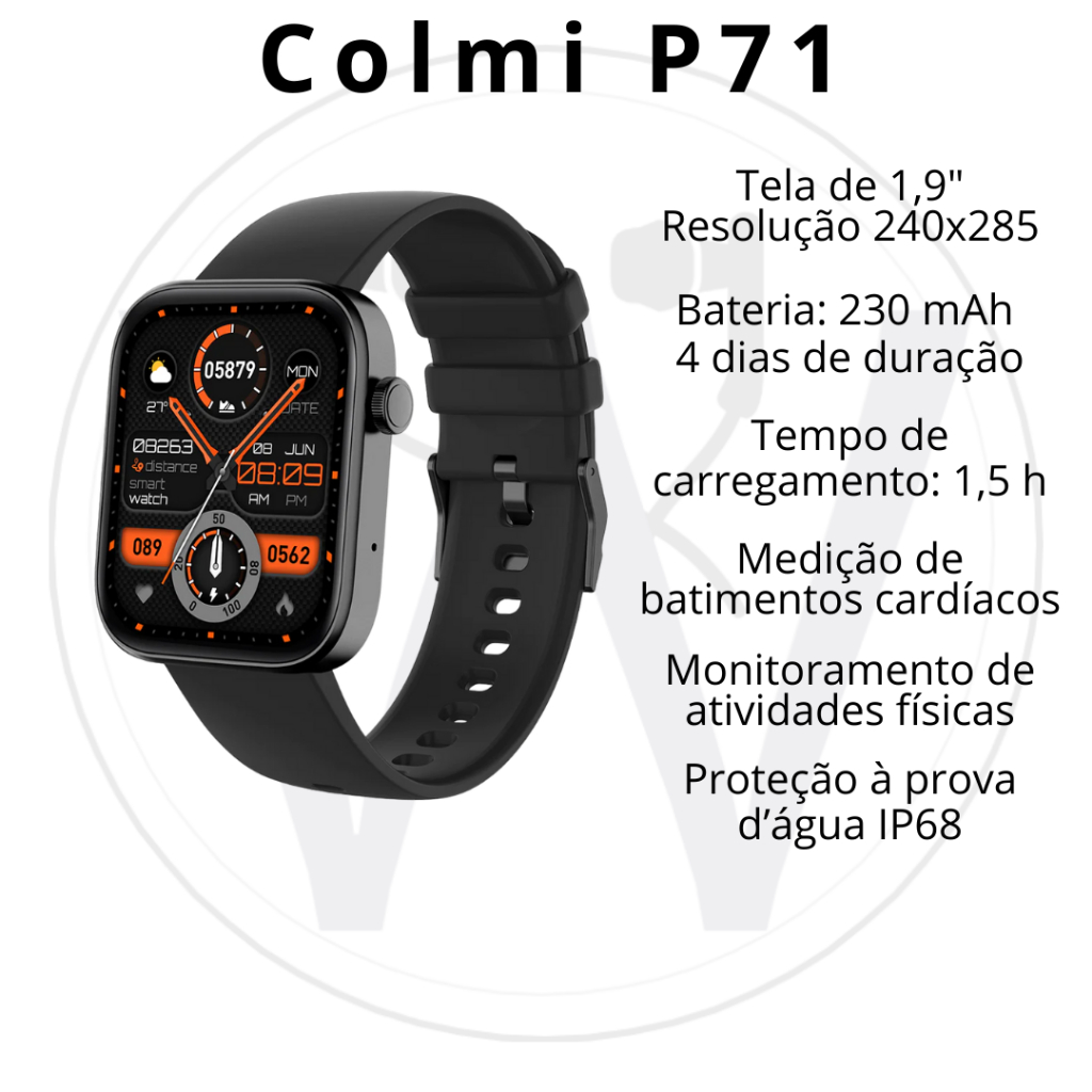 Smartwatch Colmi P71 novo | Shopee Brasil