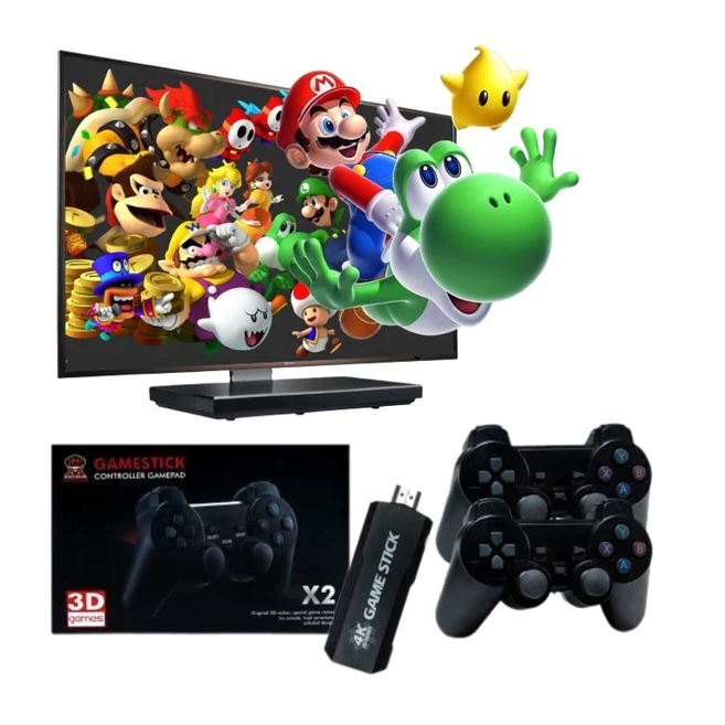 Console De Videogame Portátil GD10 +30 MIL JOGOS C/ Controles Sem Fio ...