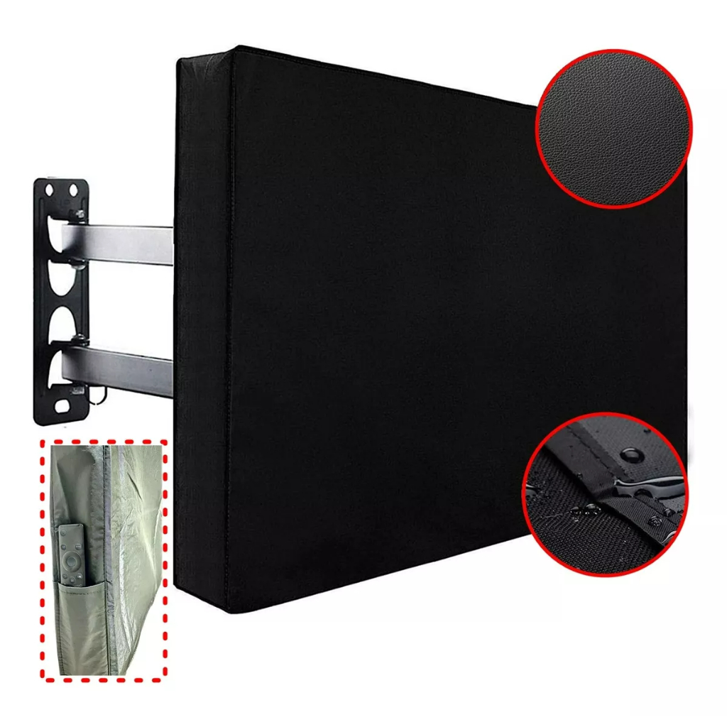 Capa de TV Televisão Protetora Couro Imperméavel 32 á 75 Polegadas ...