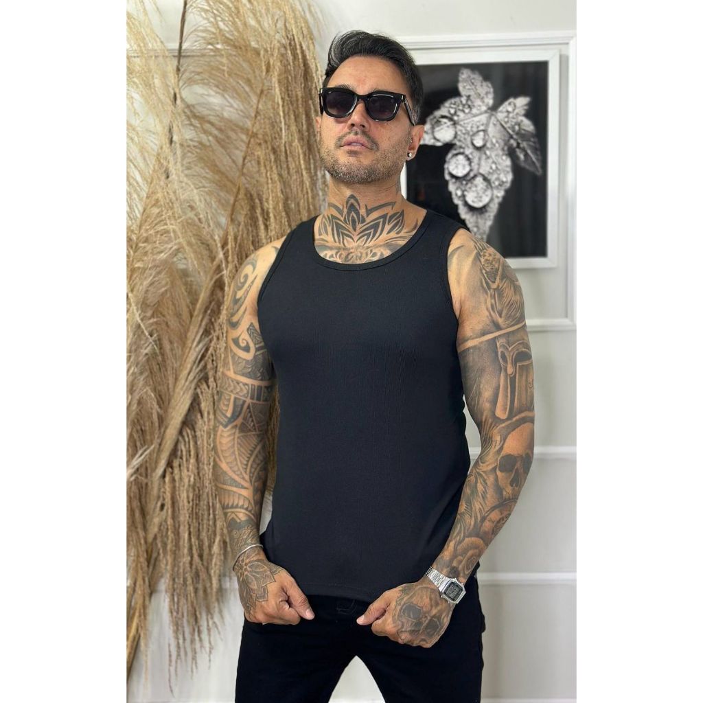 REGATA MASCULINA CANELADA AMERICANA CAVADA | Shopee Brasil REGATA MASCULINA CANELADA AMERICANA CAVADA | Shopee Brasil