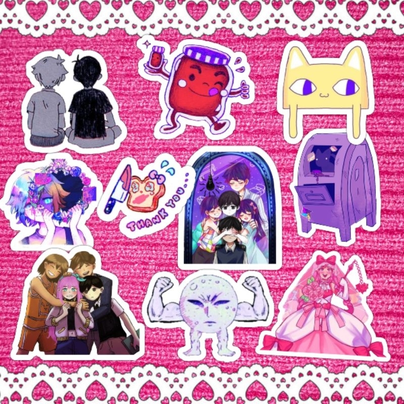 kit stickers adesivos omori omocat basil hero aubrey kel mari ...