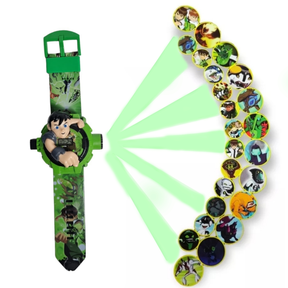 Relógio Ben 10 Com Projetor de 24 Personagens - Pronta Entrega ...