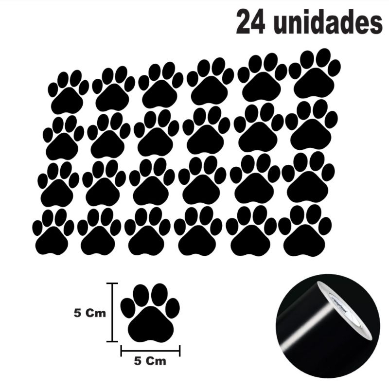 Cartela de Adesivos Patinhas 24 unidades - 5x5cm | Shopee Brasil