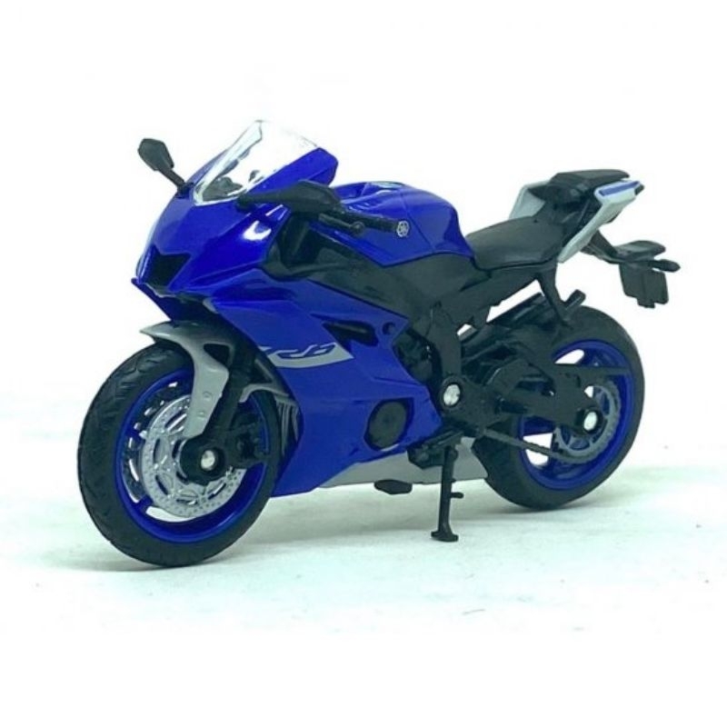 Miniatura Moto Yamaha YZF-R6 - Azul - 1:18 - Welly | Shopee Brasil
