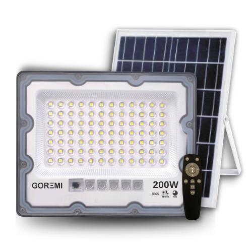 Holofote Solar Refletor Led 200w Prova D'àgua C/placa Solar | Shopee Brasil