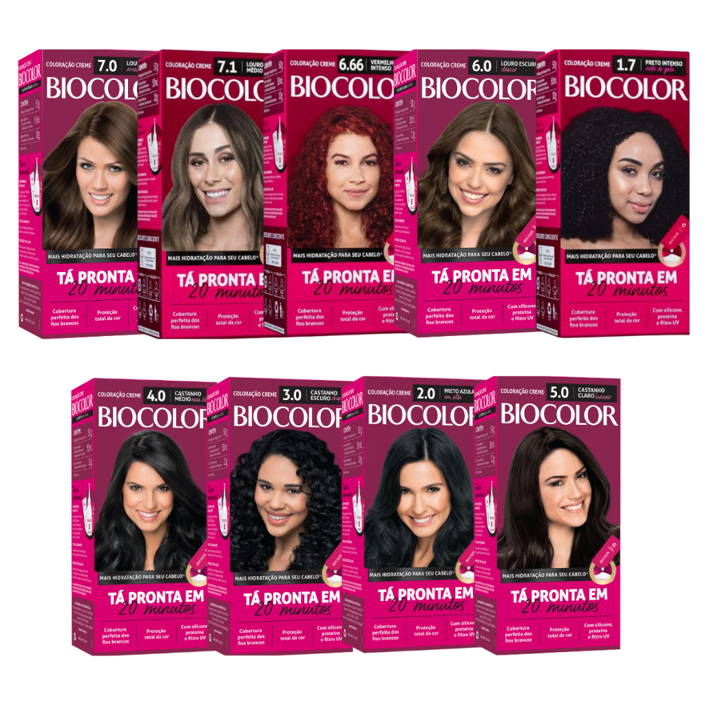 Coloração Tintura Creme Capilar Rapida Biocolor Escolha Sua | Shopee Brasil