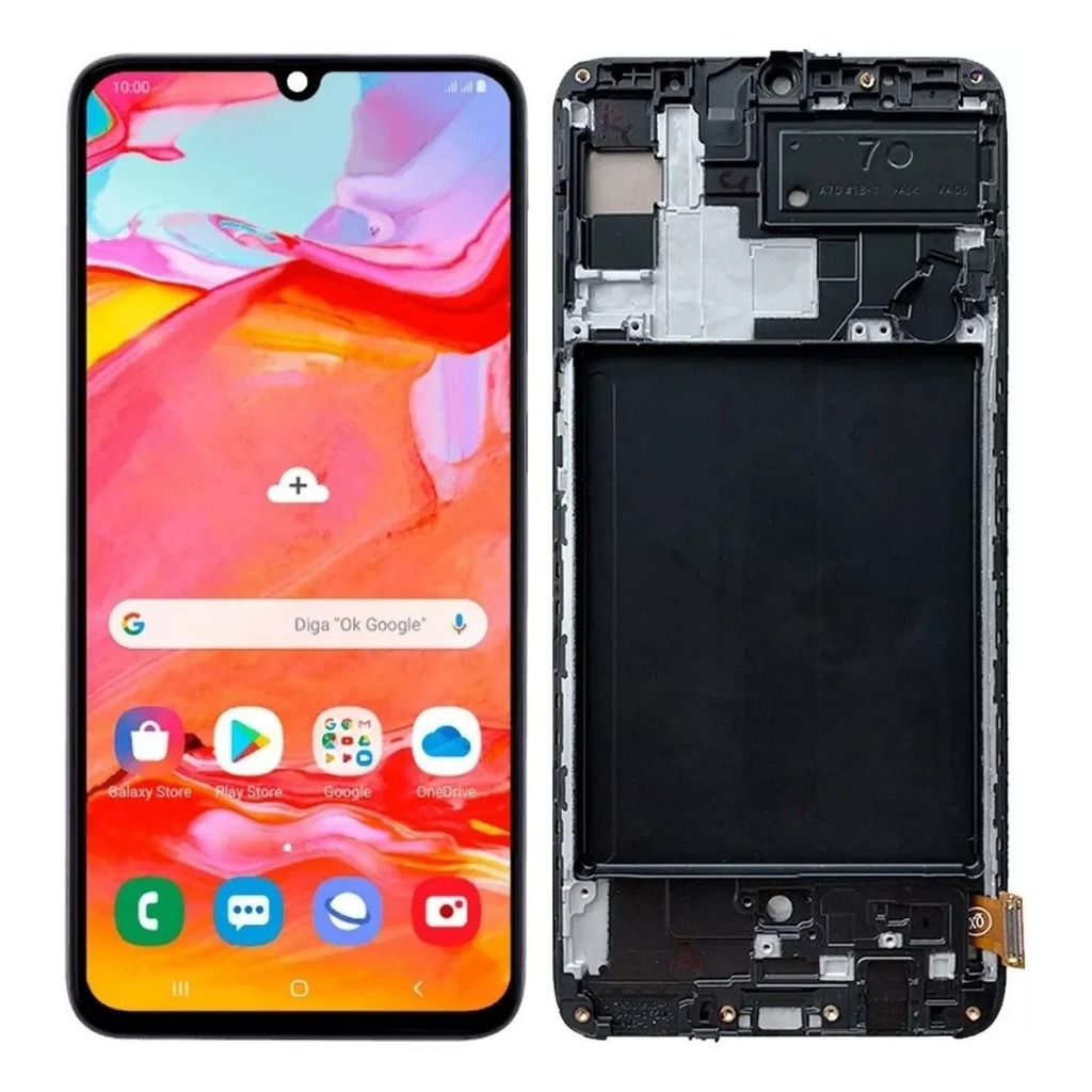 Tela Frontal Display Compatível SM A70 Vivid OLED Com Aro | Shopee Brasil