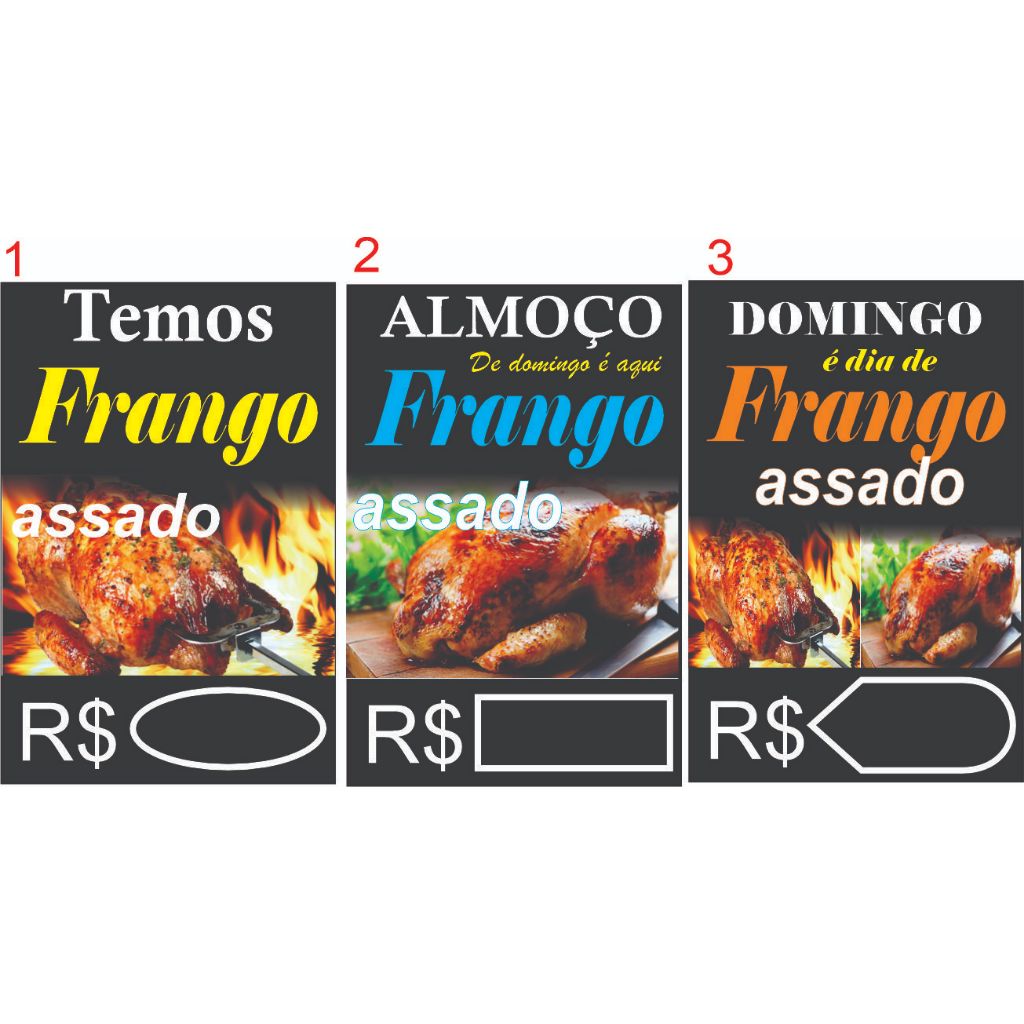 BANNER FRANGO ASSADO 40x60 | Shopee Brasil