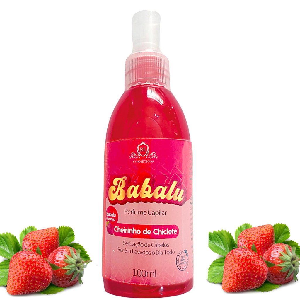 Perfume Capilar Babalu Morango 100 ml com Perfume de morango para Todos ...