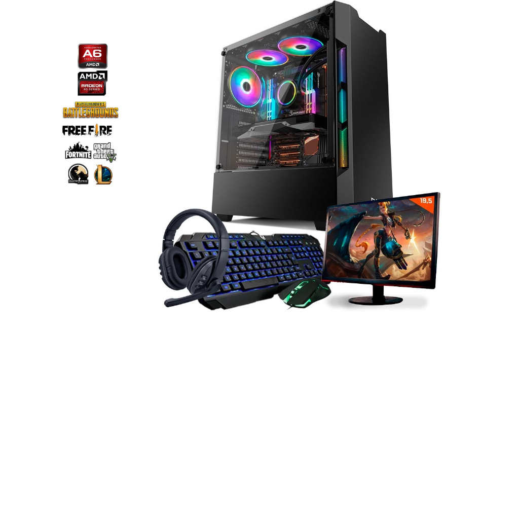 computador cpu gamer completo 8gb ssd128g+hd500g vide R5 pra autocad ...