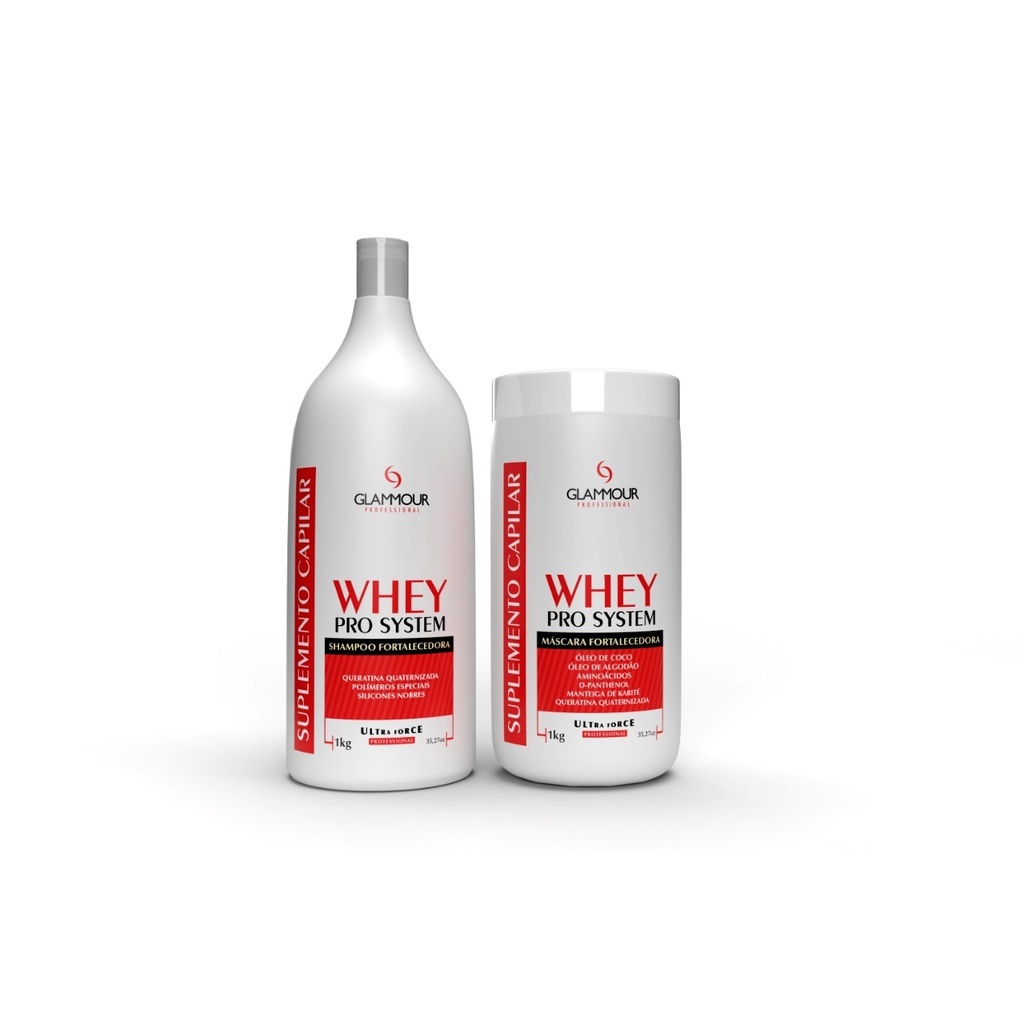 Shampoo e Máscara fortalecedora Whey Pro System | Shopee Brasil