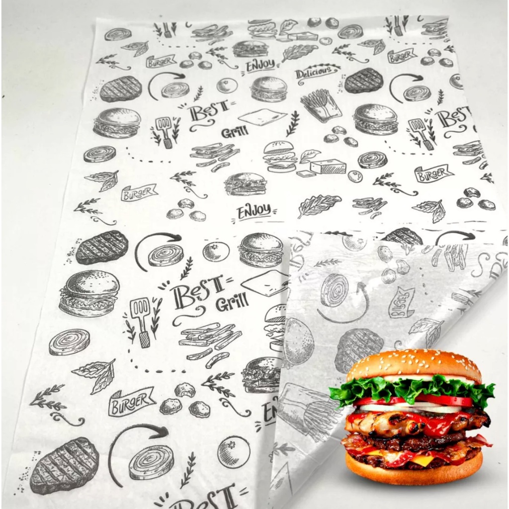Papel Acoplado 30x38 Embalagem Para Lanche, Burguer, Fastfood ...